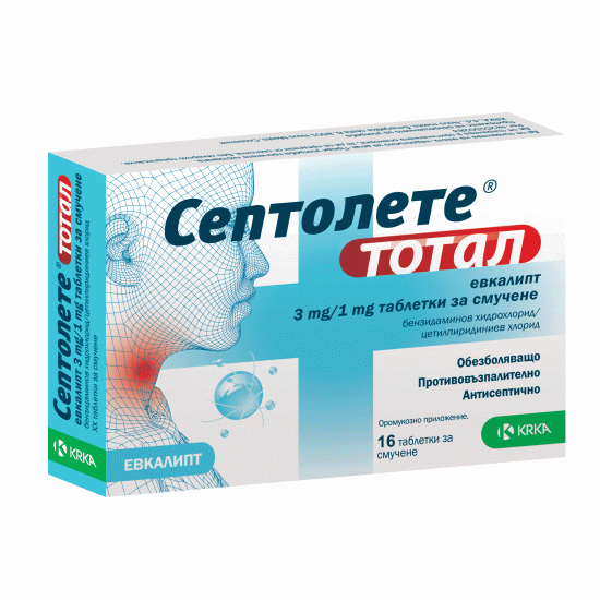 СЕПТОЛЕТЕ ТОТАЛ пастили х 16 бр | Аптека Феникс